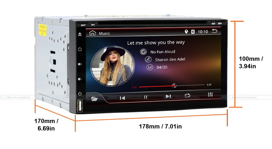 Android DVD 7 Touch Display GPS Bluetooth 3G WiFi Apps Receiver